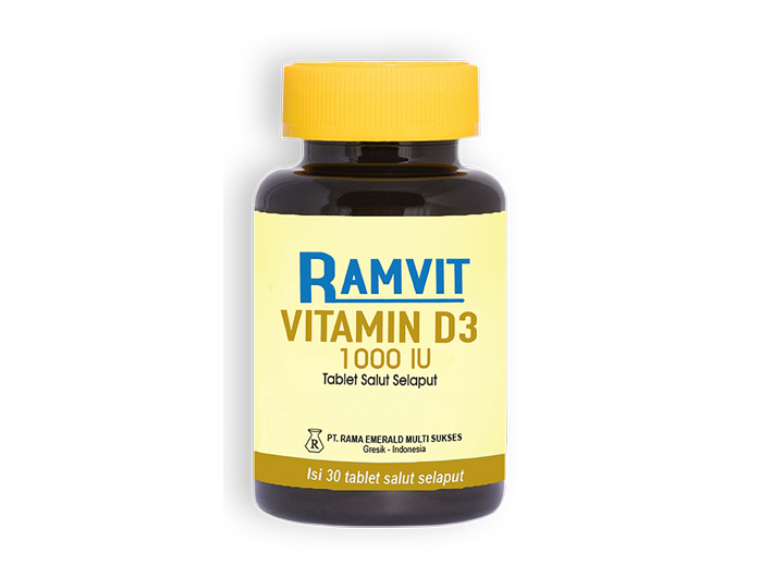 Ramvit Vitamin D3 1000 IU Bottled - Rama Emerald Multi Sukses